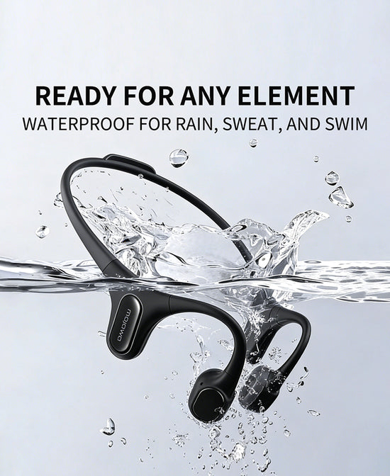 Run Plus Open-Ear Bone Conduction Headphones - IP68 Waterproof for Golf ...