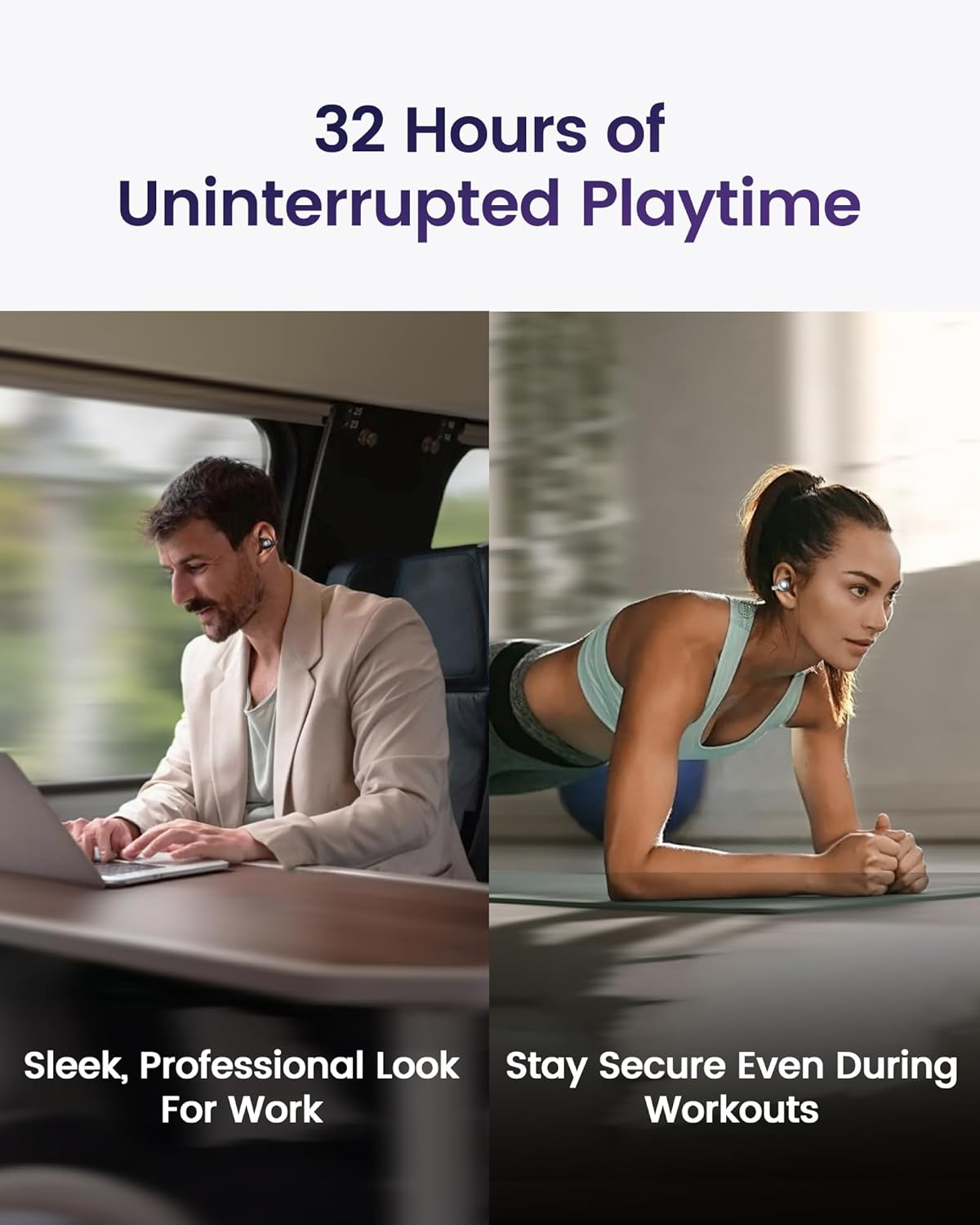 Open-Ear Wireless Pearl Sweatproof Earbuds | Mojawa StarClip