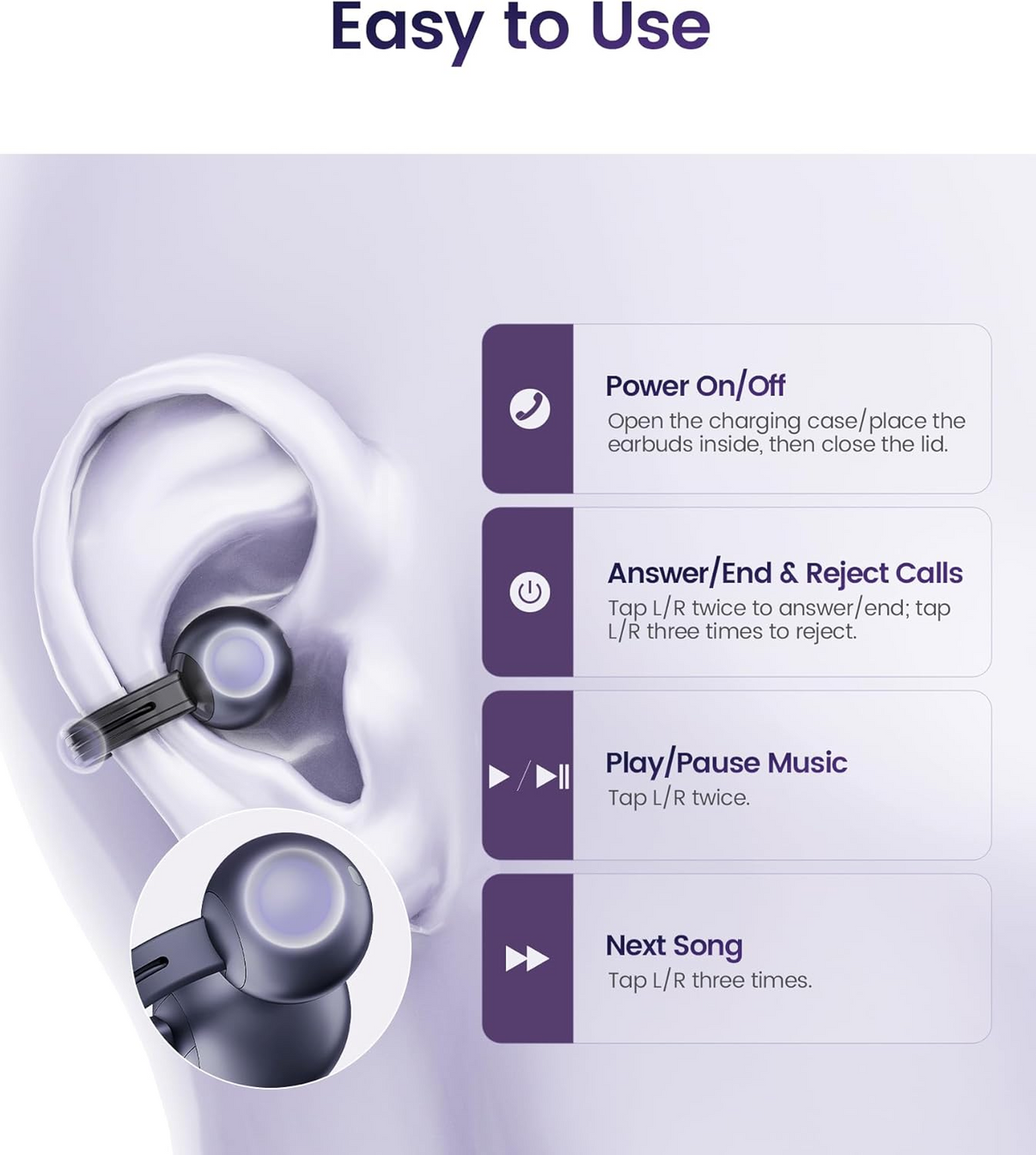 Open-Ear Wireless Pearl Sweatproof Earbuds | Mojawa StarClip